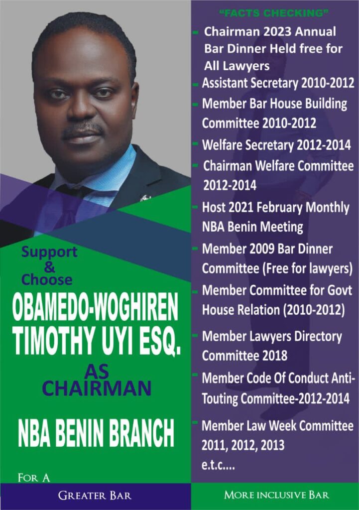 Vote Tim Obamedo-Woghiren for integration of official Bar in Bar ...